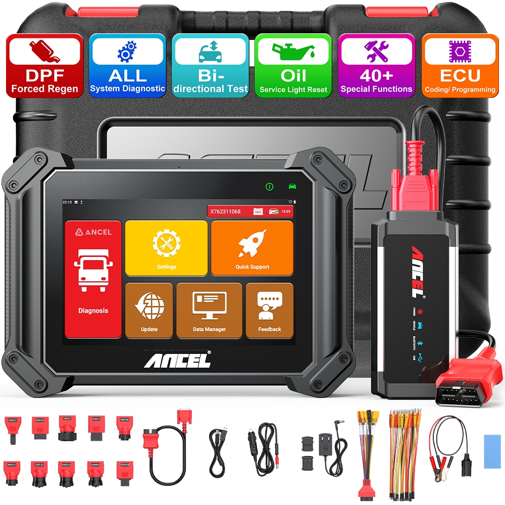 Jual ANCEL V6HD Heavy Duty Truck Scanner 2024 Diesel Diagnostic ECU ...
