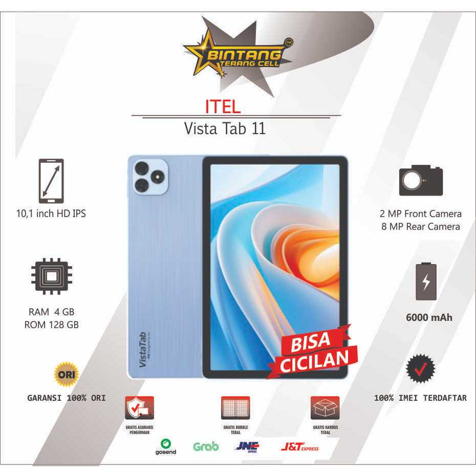 Jual Itel Vista Tab 11 RAM 4/128GB ( bukan vista tab 10) Garansi Resmi ...
