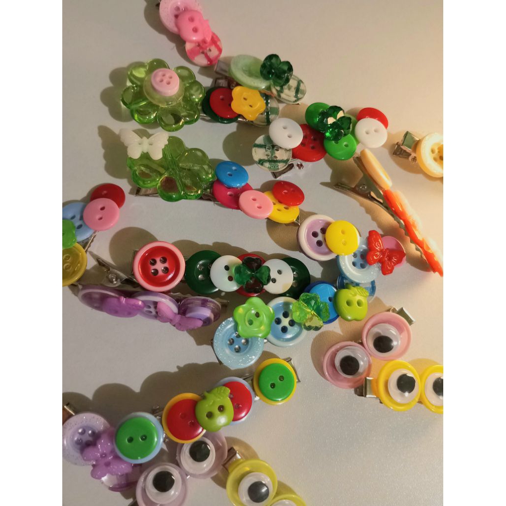 Jual Button Hair Clip Handmade Vol. 2 | Shopee Indonesia