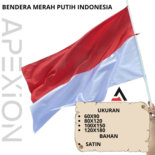 Jual APEXION Bendera Merah Putih Indonesia Ukuran 60x90 80x120 100x150 ...