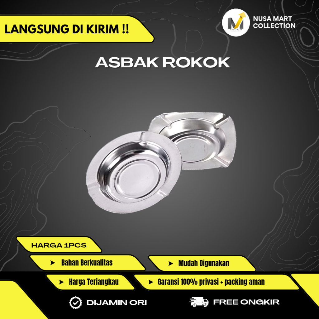Jual Asbak Aesthetic Rokok Mangkok Tempat Puntung Rokok Bahan Stainless ...