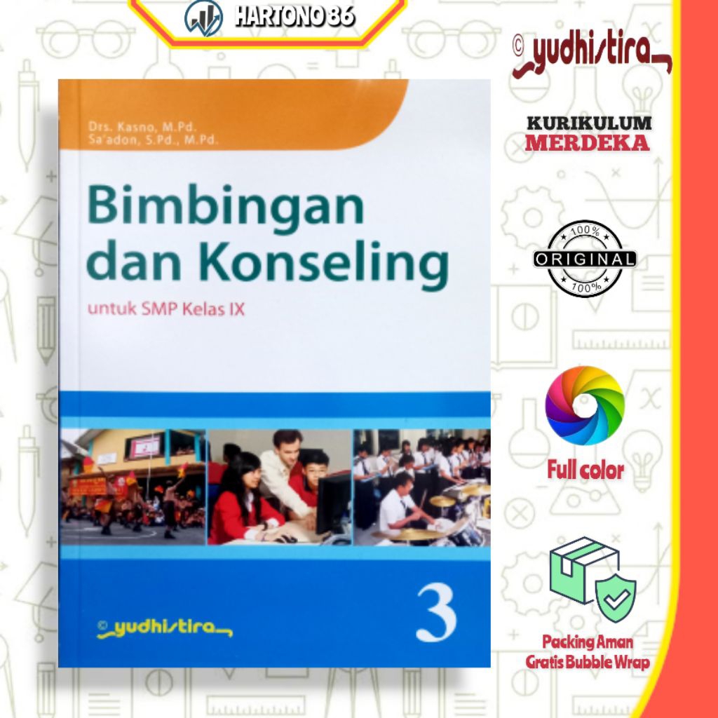 Jual Buku BK Bimbingan dan konseling Kelas 9 SMP/MTs yudhistira ...