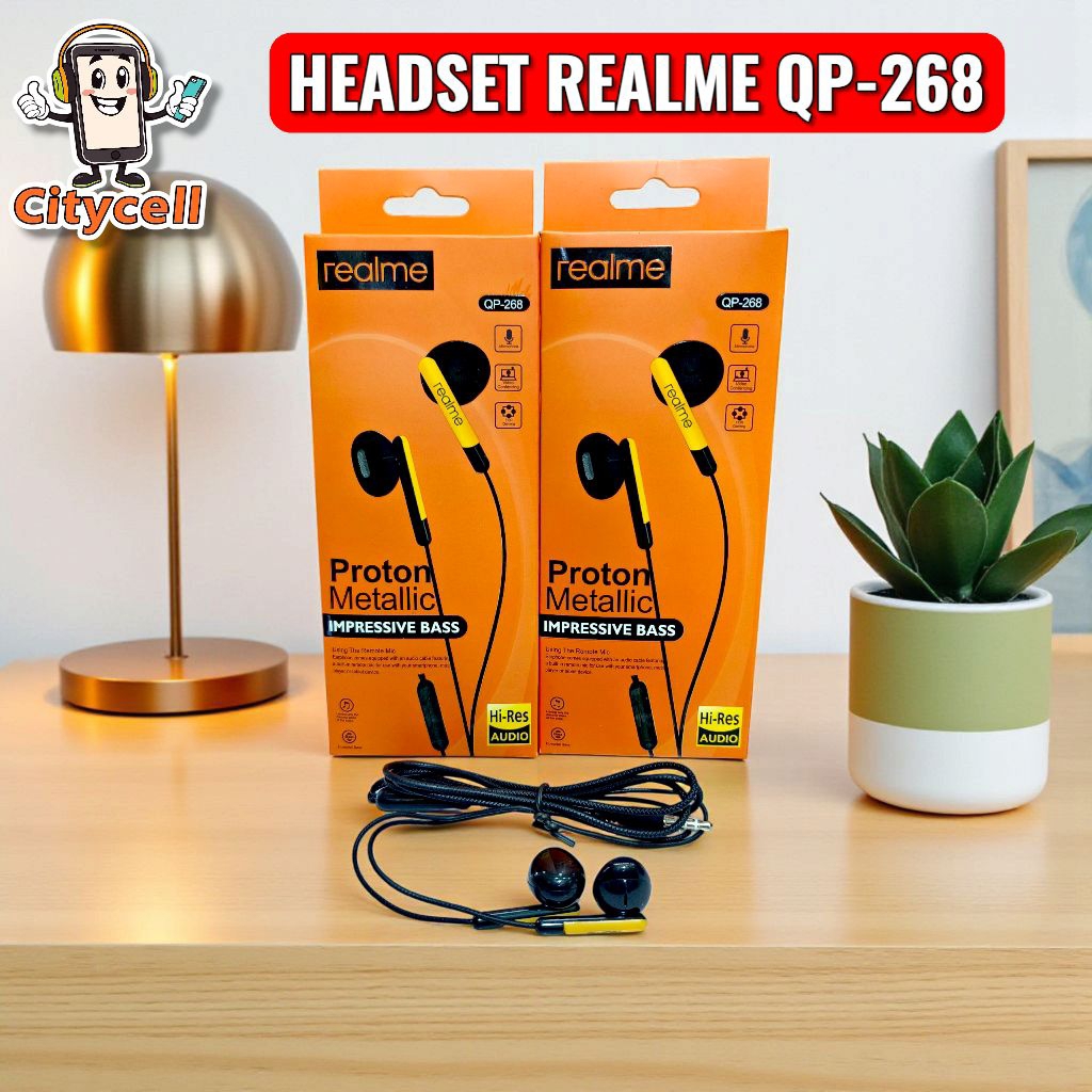 Jual Headset Earphone Realme Packing Box Stereo QP-003 MA-19 R-100 ...
