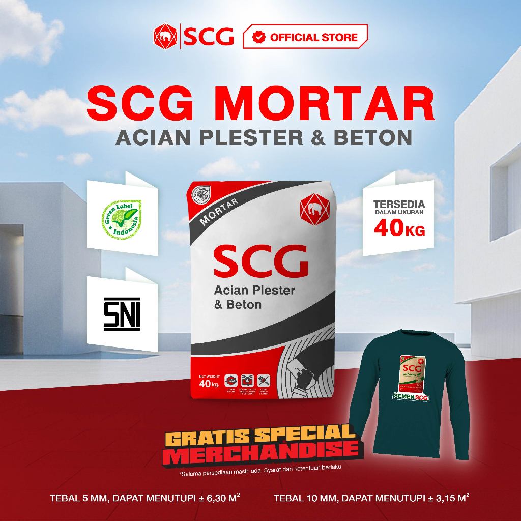 Jual SCG Mortar Acian Plester & Beton 40 kg | Shopee Indonesia