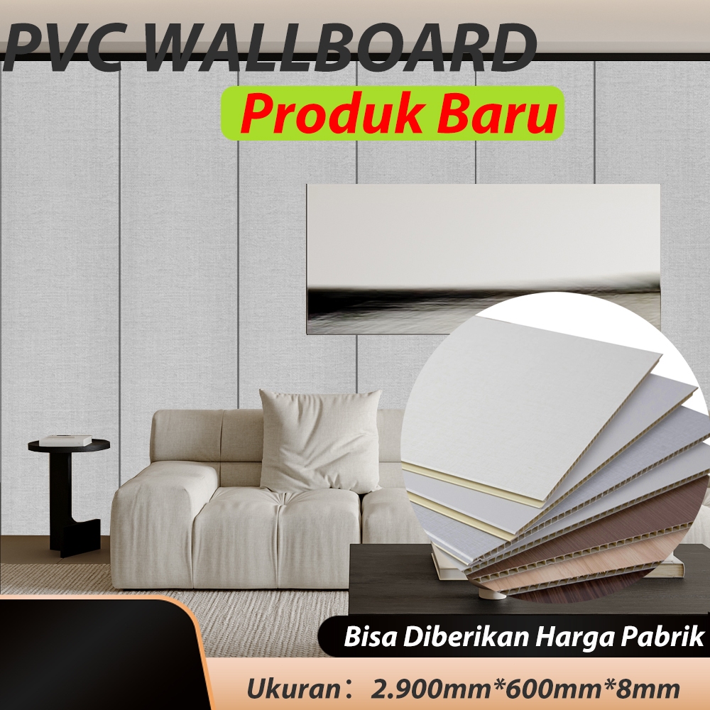 Jual Wallboard PVC Marmer Kayu Hiasan Dinding Ukuran 2,90 Meter x 60 Cm ...