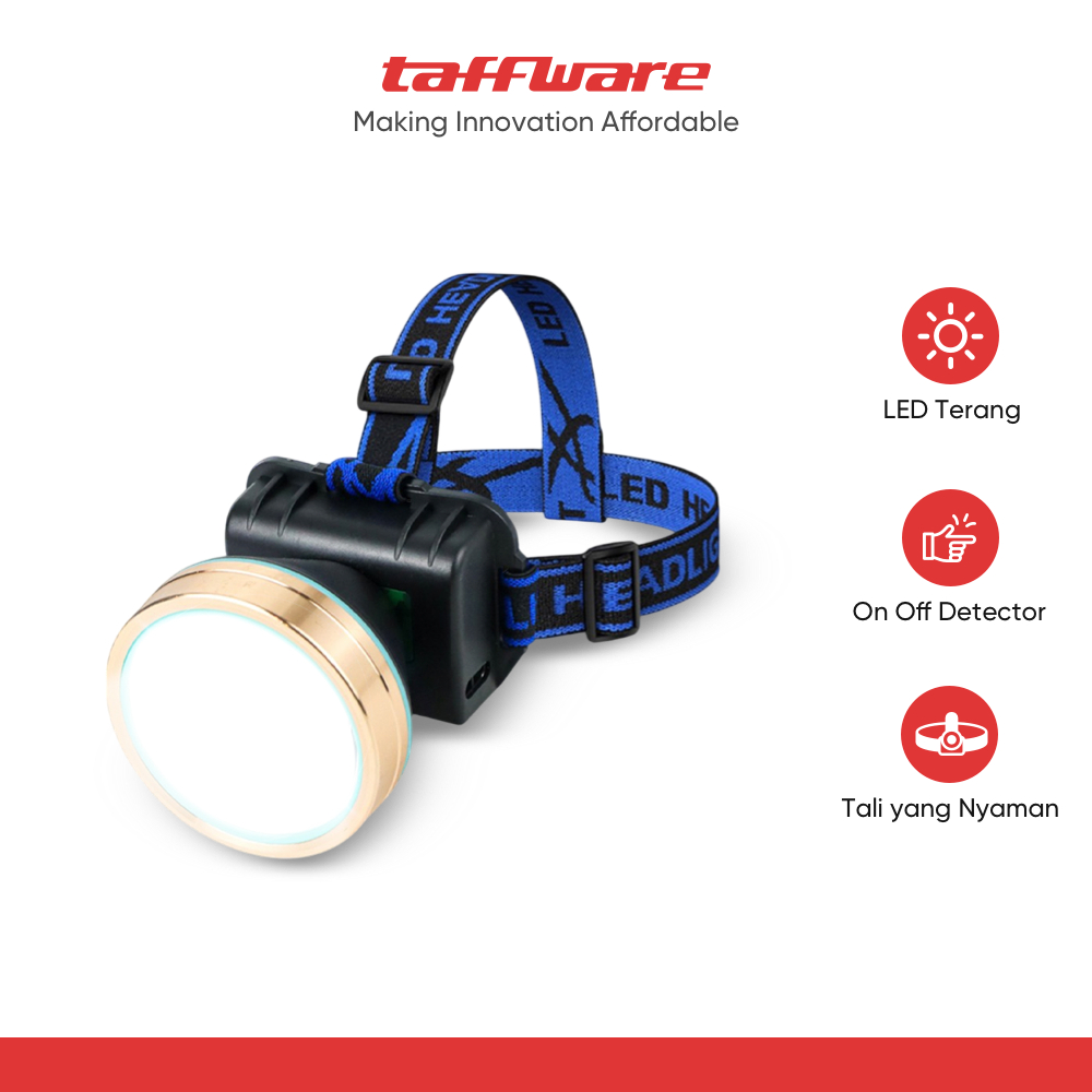 Jual TaffLED Senter Kepala LED Headlamp Motion Sensor Rechargeable - TG28 | Shopee Indonesia