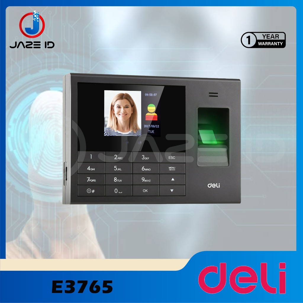 Jual Deli E3765 Mesin Absensi Wajah Sidik Jari Absen Fingerprint USB ...