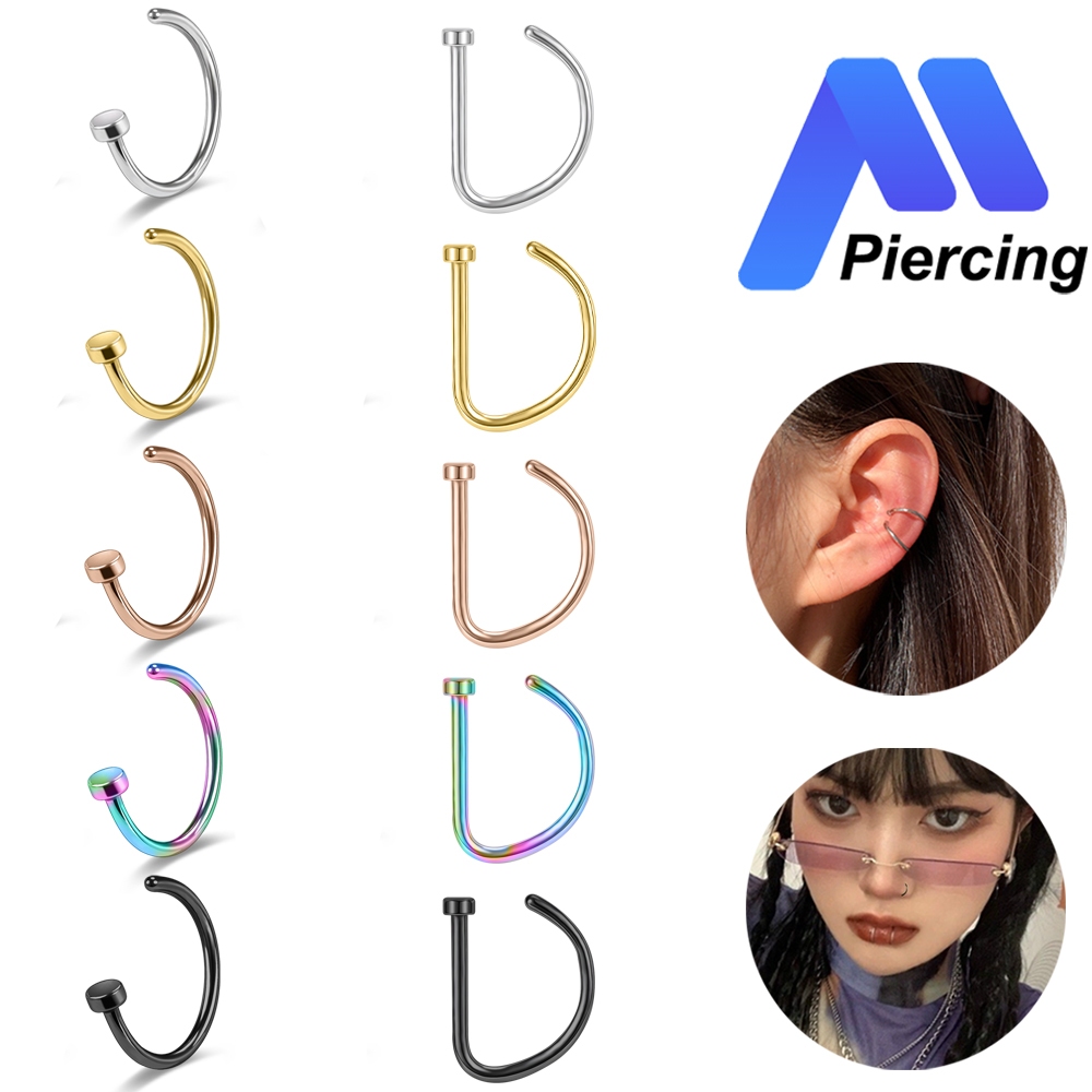 Jual 1 Buah Stainless Steel Anting Ring Piercing 20G/18G Tindik Hidung ...