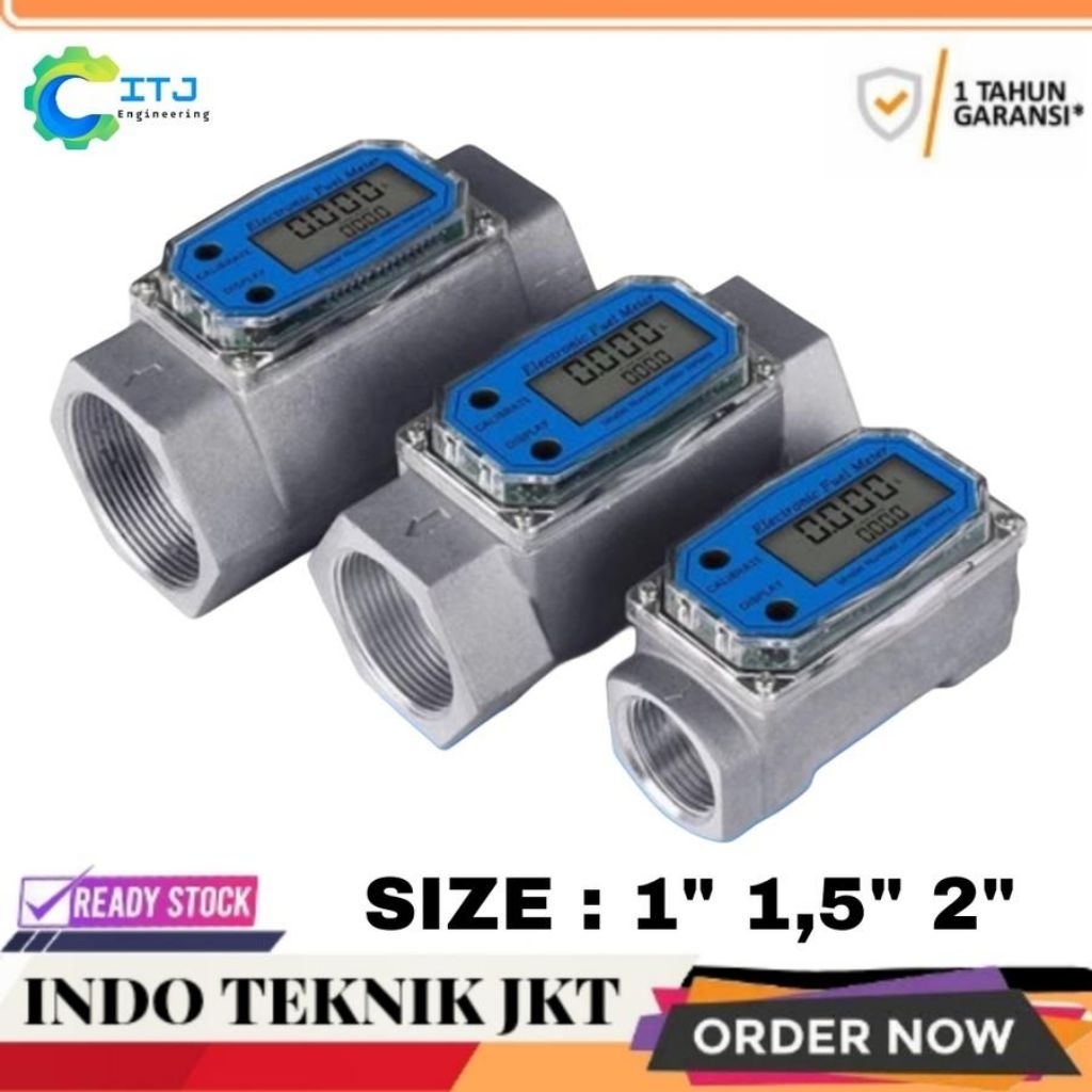 Jual Digital Flow meter Turbine 2 inch Flow meter Air/Solar/Minyak 2 ...