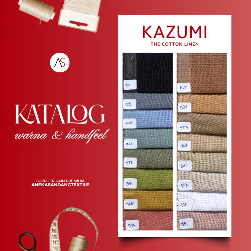 Jual Katalog Warna kain KAZUMI / Fumiko Linen 100% katun Aneka Sandang ...