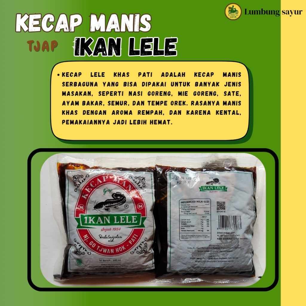 Jual Kecap Lele kemasan 340ml (1/2kg) kecap nikmat dan manis | Shopee ...