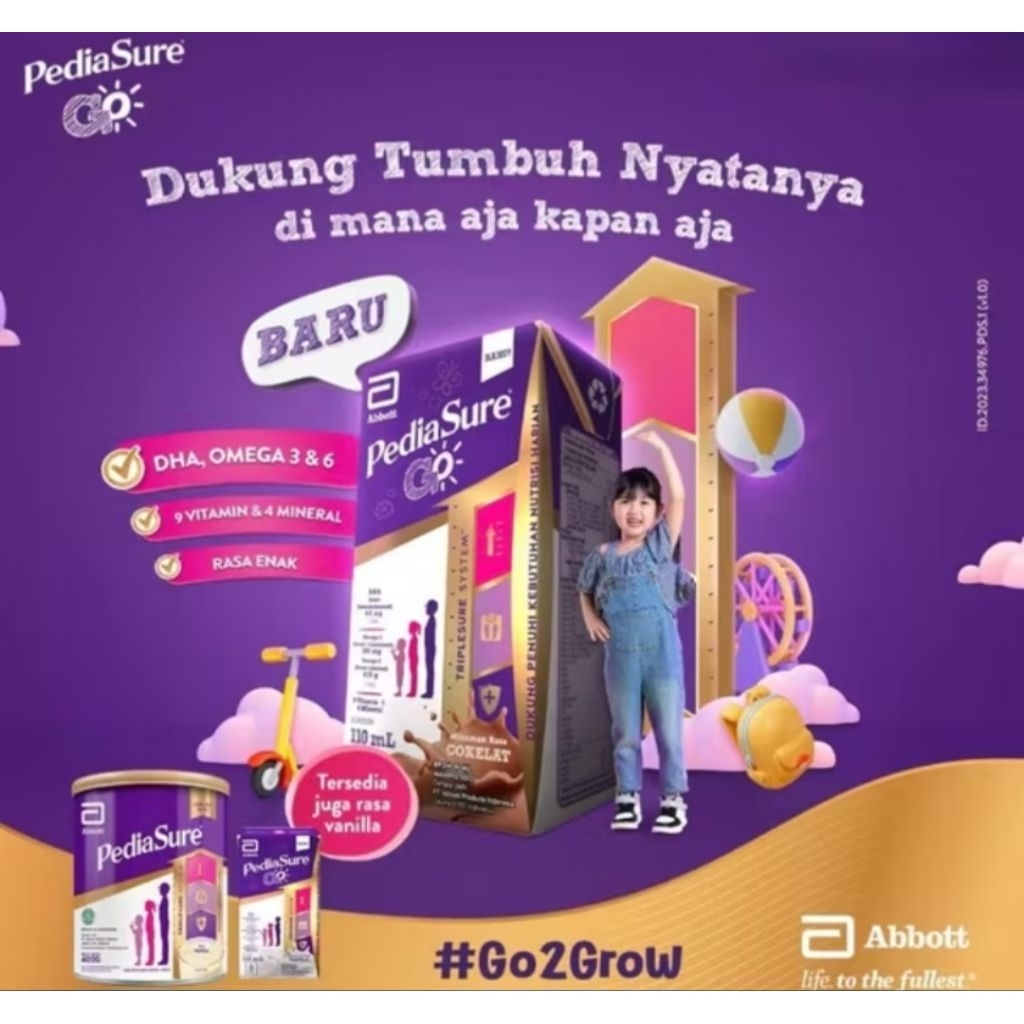 Jual Pediasure GO UHT 110ml rasa cokelat dan vanila 12x110ml | Shopee Indonesia