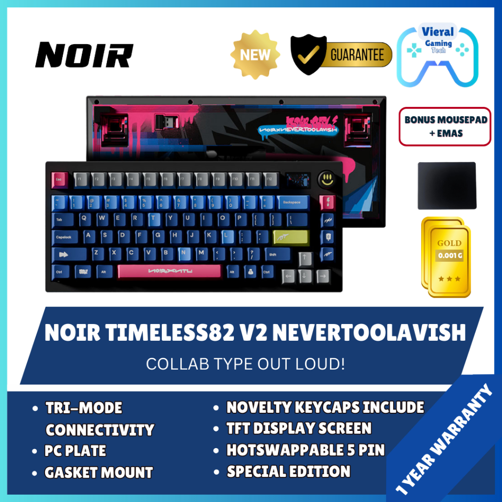 Jual Noir Timeless82 v2 x Nevertoolavish "Type Out Loud" - NTL Edition ...
