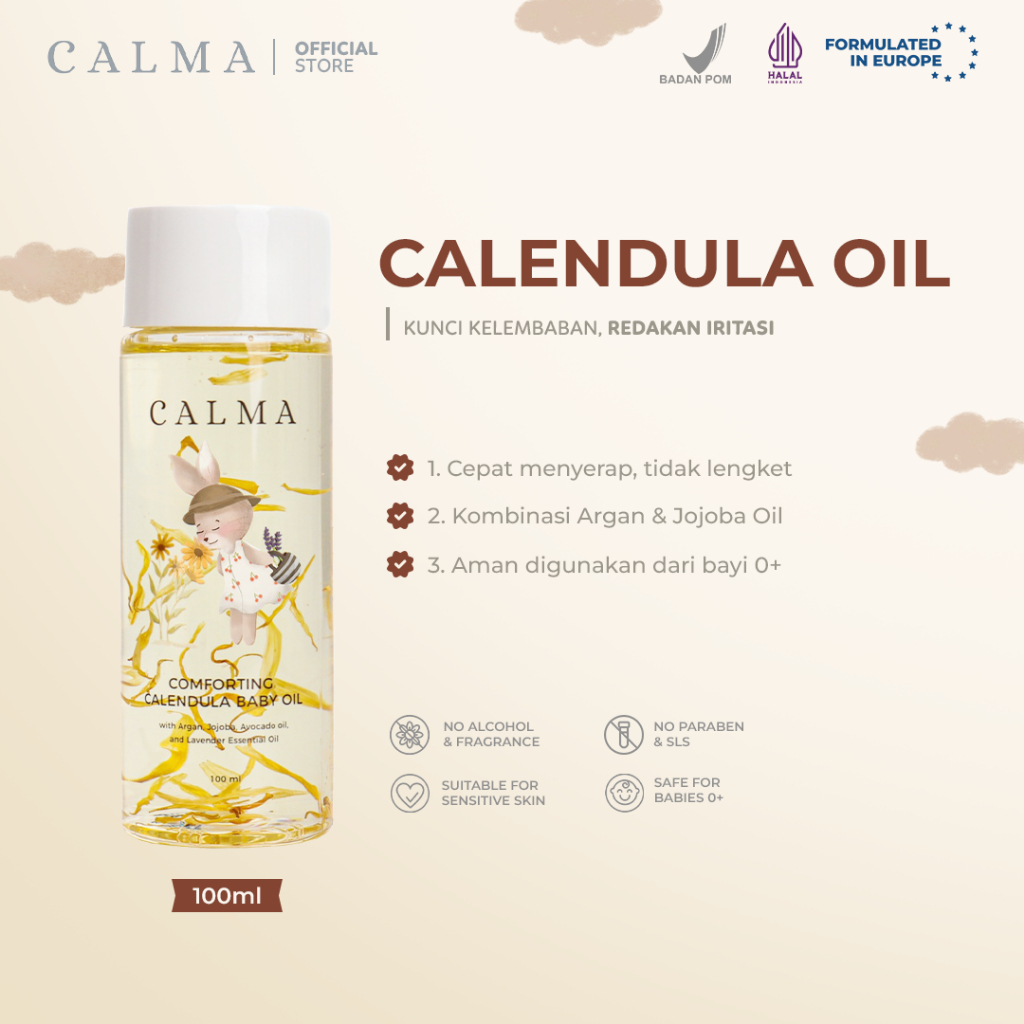 Jual Calma Baby Comforting Calendula Oil | Shopee Indonesia