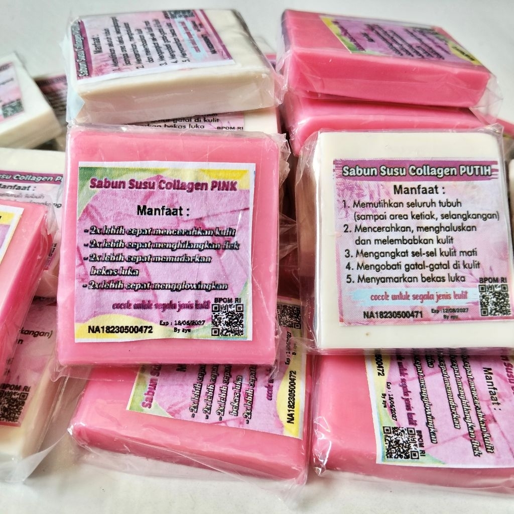 Jual Paket 12 pcs(1lusin) sabun susu collagen versi sedang | Shopee ...