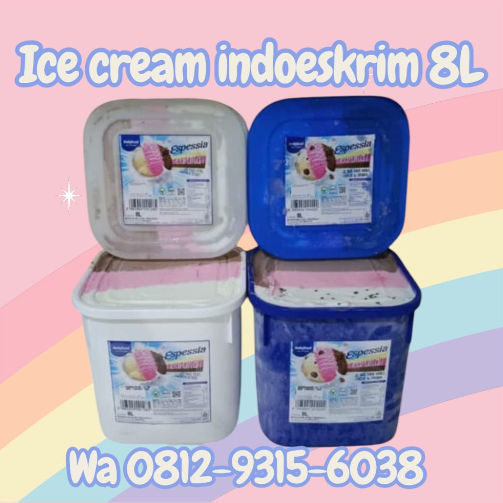 Jual ice cream indoeskrim ember biru neopolitan chochochip ice cream ...
