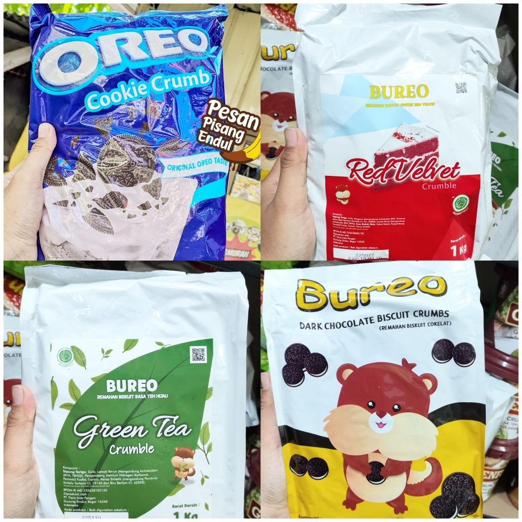 Jual - KASAR - Bureo Red Velvet, Greentea, Dark Choco Crumb 100gr ...