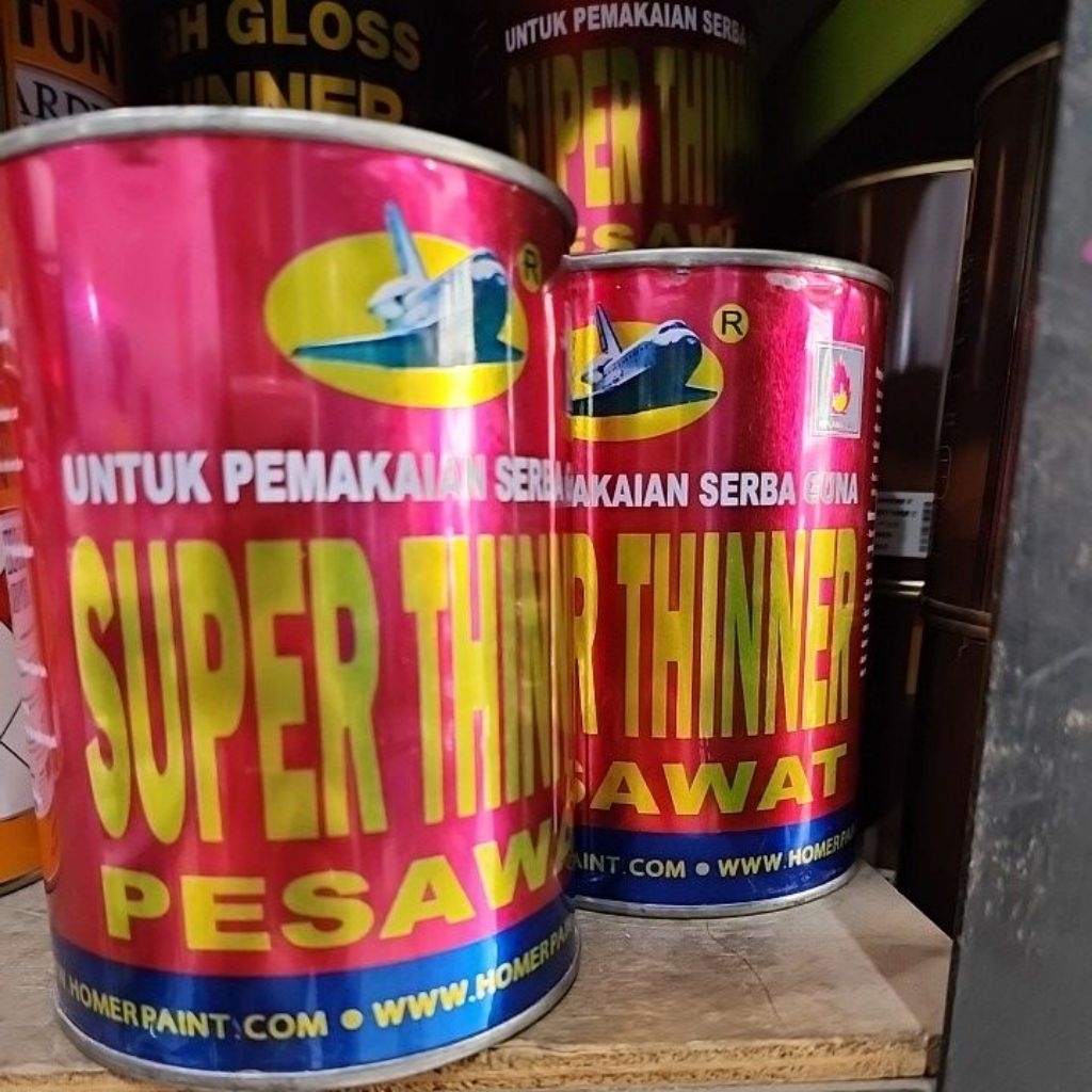 Jual Super Thinner merek pesawat/ pengencer cat minyak / 1liter ...