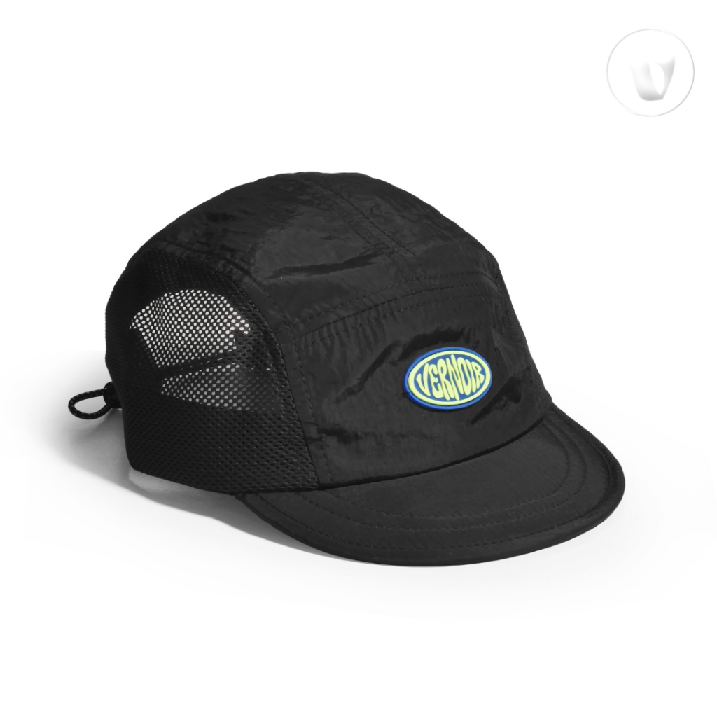 Jual VERNOIR- Topi 5 panel -Topi-Sepedah-Topi-running - Black-Blue ...