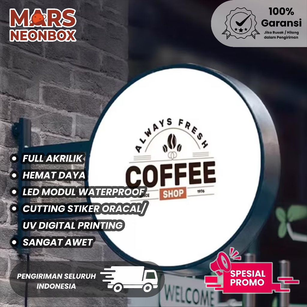 Jual Neon Box Full Acrylic | Persegi Ukuran 50 x 100 cm 1 Sisi atau 2 ...