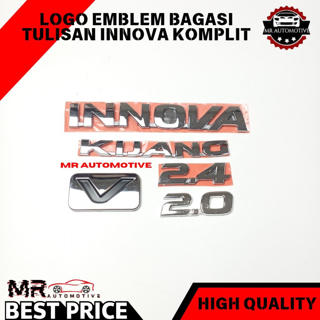 Jual Logo Emblem Tulisan Innova Reborn Type V Set ORIGINAL | Shopee ...