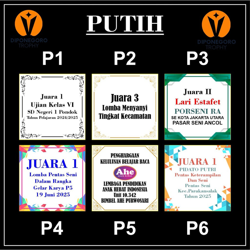 Jual STIKER PIALA KAKI SATU + LOGO (BERLAMINASI PLASTIK) / STICKER ...