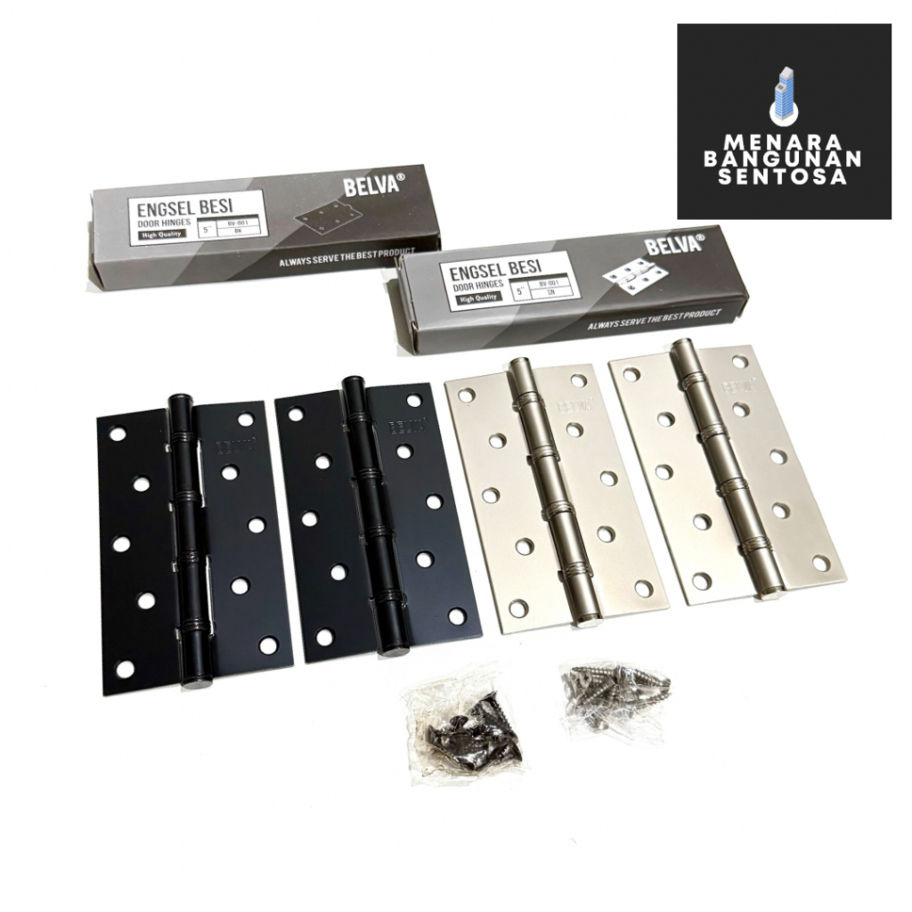 Jual Engsel Besi Belva 5 Inch Putih / Hitam - Engsel Pintu Jendela ...