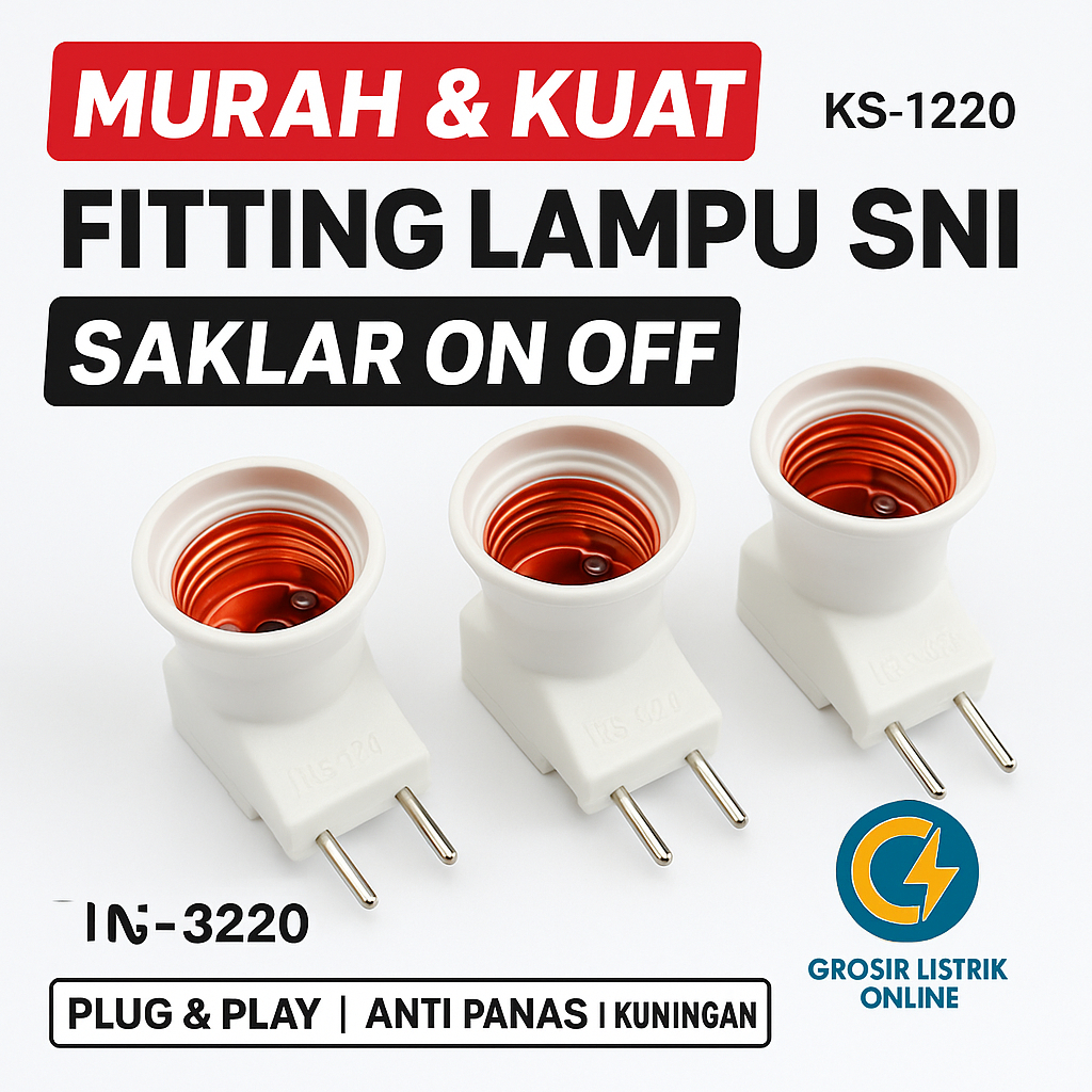 Jual FITTING COLOK SAKLAR E27 ON OFF | FITTING LAMPU TIDUR SAKLAR ...