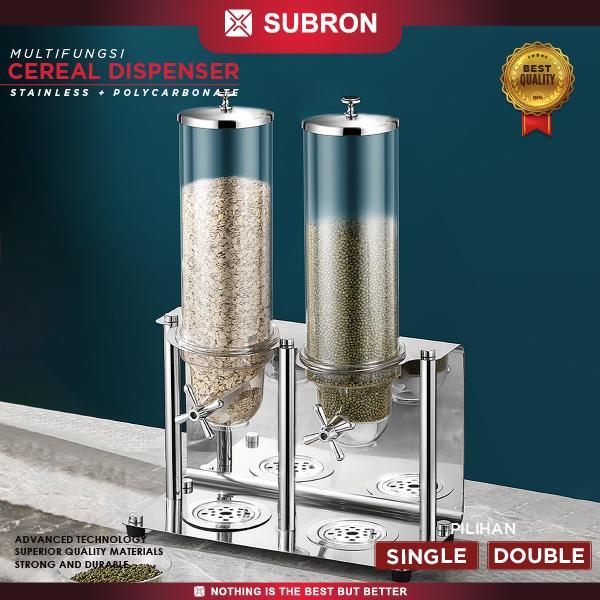 Jual SUBRON Cereal Dispenser Snack Topping 3.5L Single Double TowSUBRON ...