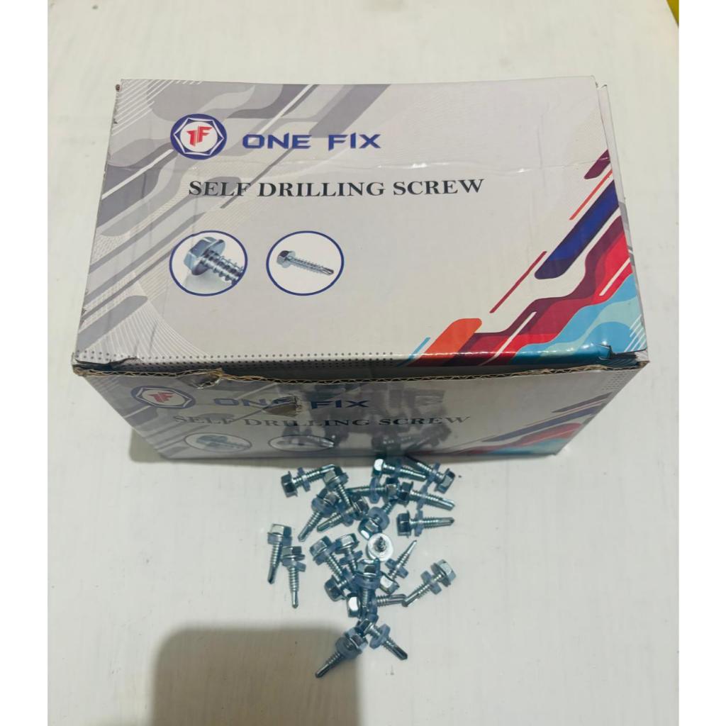 Jual Baut Drilling merk OneFix , 12x20, 12x50 ada karet, baut atap ...