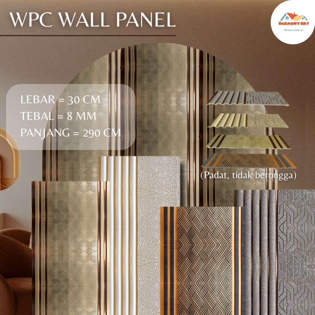 Jual HA- SUPER MURAH!! WPC WALL PANEL PADAT UK 2,9 M × 30 CM TEBAL 8 MM ...