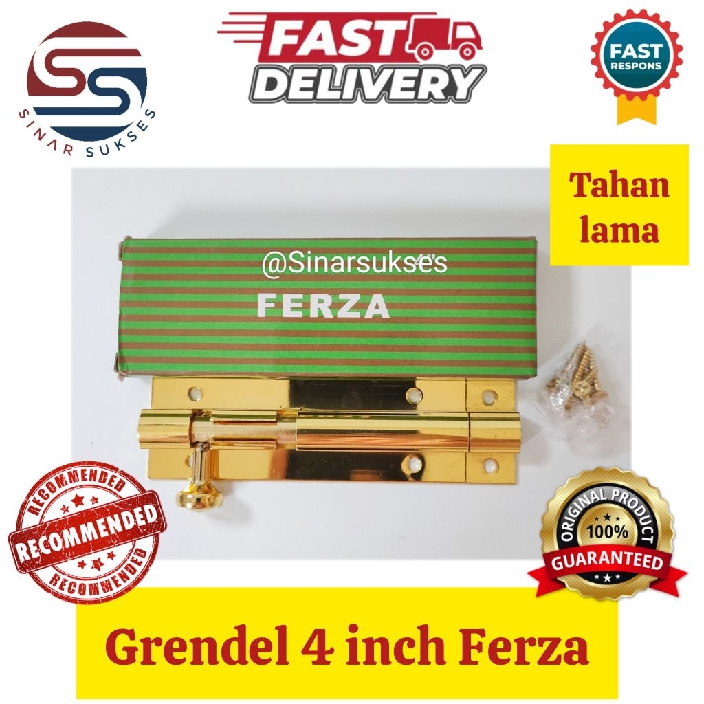 Jual Grendel 4 inch Bagus Awet Premium Ferza / Grendel Emas 4 inch ...