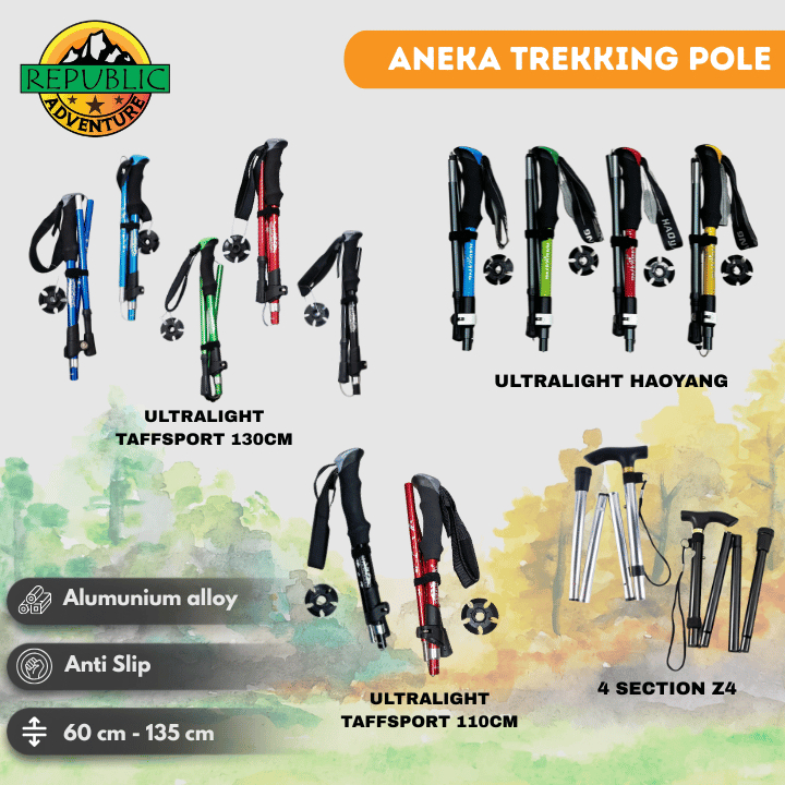 Jual TaffSPORT TONGKAT GUNUNG LIPAT TRACKING POOL ULTRALIGHT TONGKAT ...