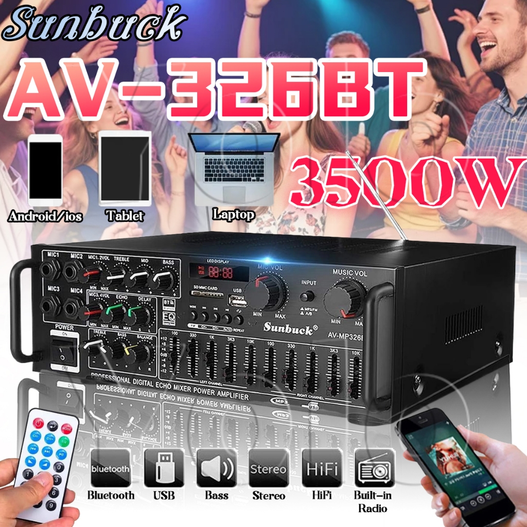 Jual Power Amplifier Bluetooth Super Bass 3500 Watt Rakitan Power Usb ...