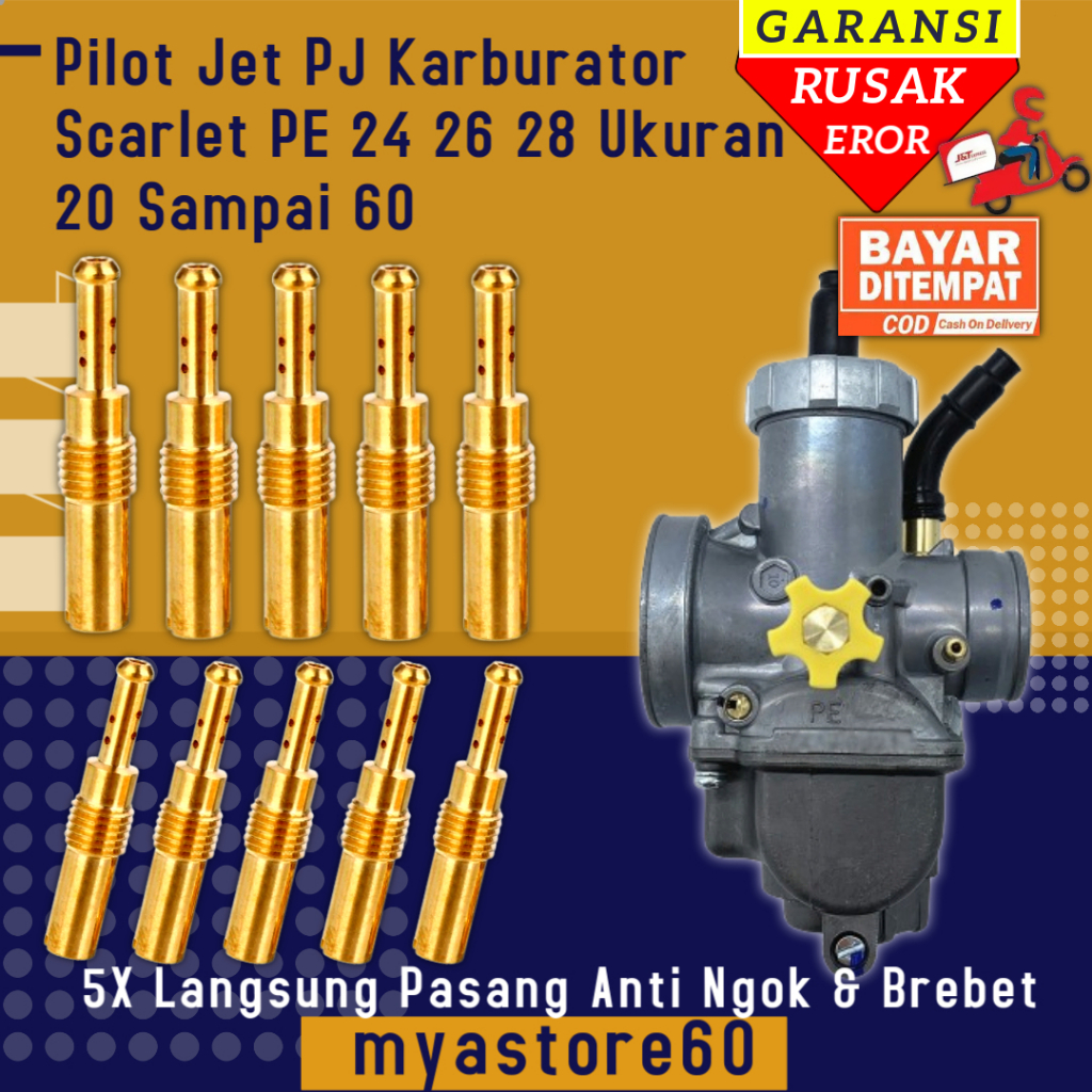 Jual Pilot Jet PJ Karburator SCARLET PE 24 26 28 PJ Karbu Ukuran 20 Sampai 60 | Shopee Indonesia