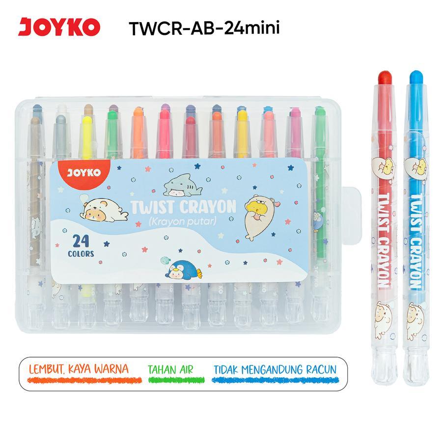 Jual Krayon Putar Mini JOYKO Twist Crayon TWCR-AB-24 Warna | Shopee ...