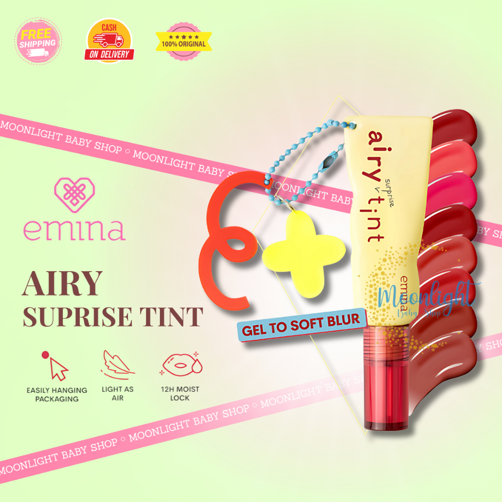 Jual Emina Airy Surprise Tint 3g + Keychain | Lip Tint Emina | Shopee ...