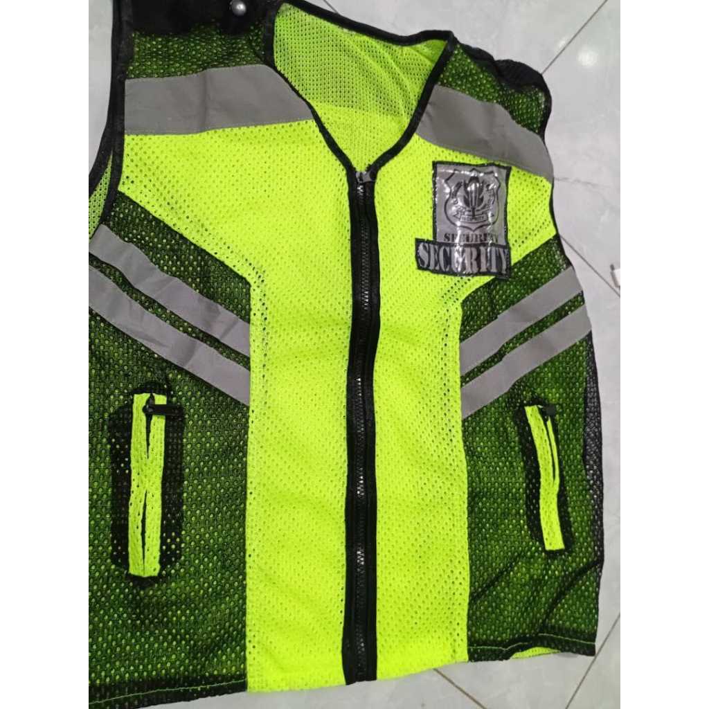 Jual Rompi Jaring Security Lis Hitam - Rompi Jaring Satpam - Rompi ...