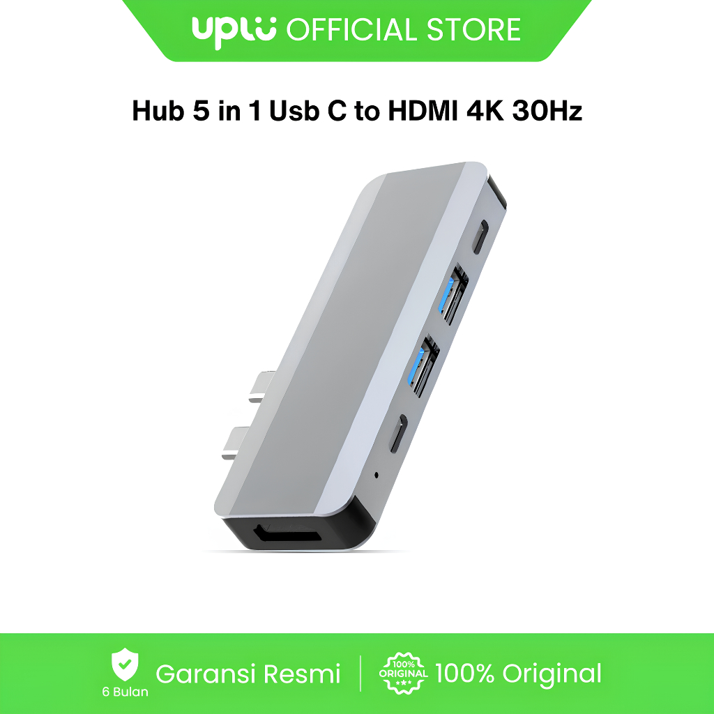 Jual UPLU Adapter HUB 5 in 1 USB Type-C to HDMI 4K 30Hz Kabel Converter ...