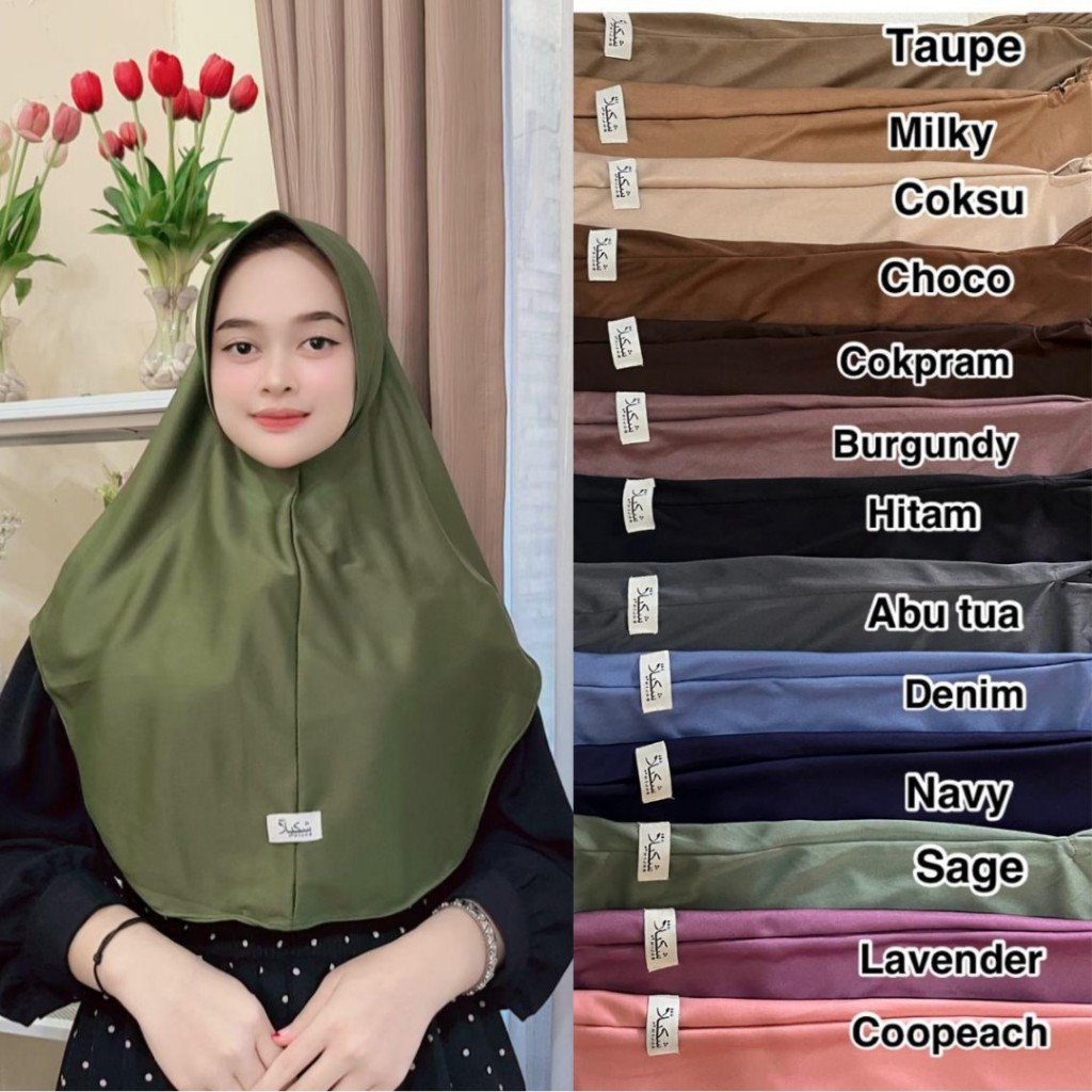 Jual ( 100 RB Dapat 10 )Bergo Hamidah Size M Label Woven Paket Usaha Hijab By Syakila Hijab ...