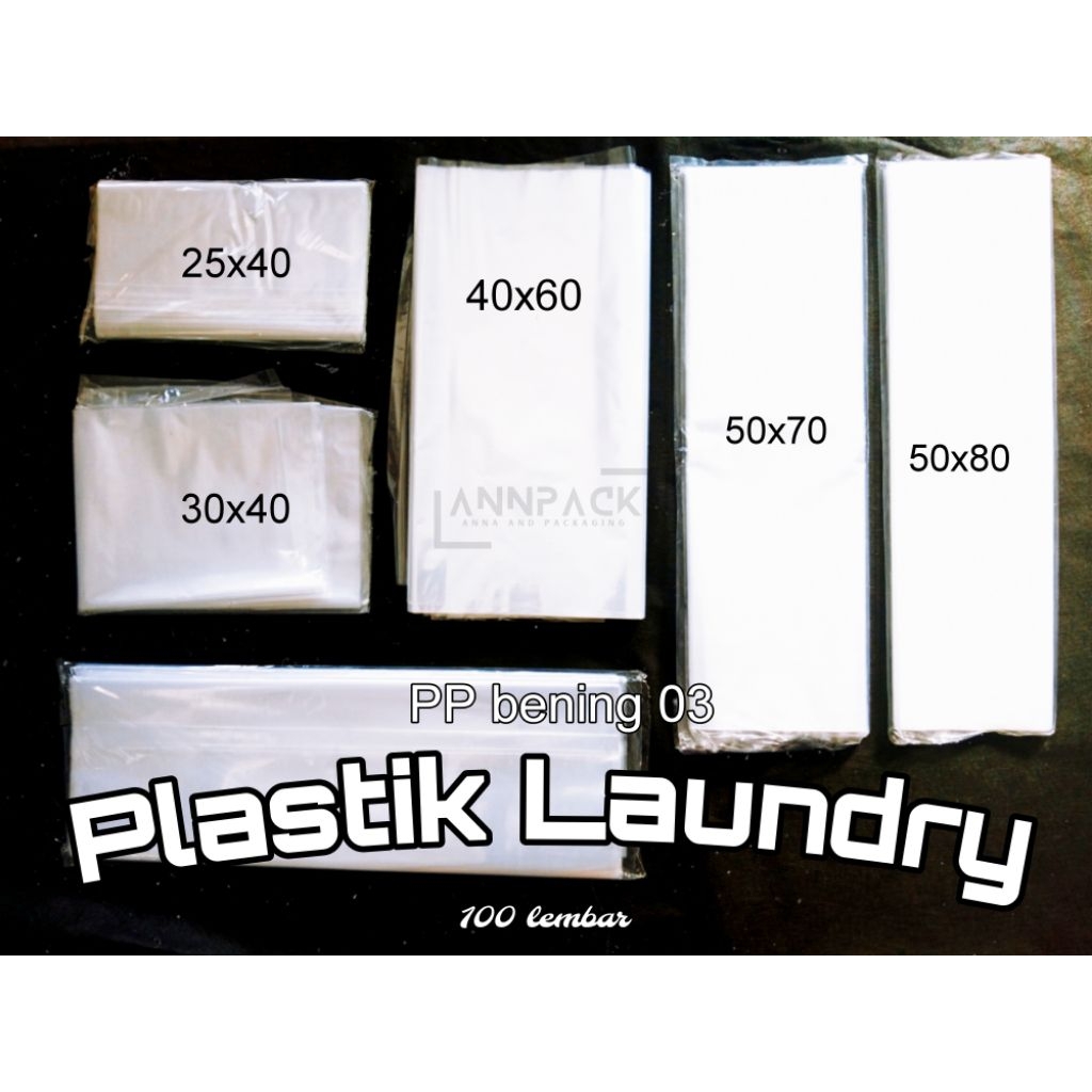 Jual PLASTIK LAUNDRY 100 lembar / PLASTIK LAUNDRY 50 lembar / Plastik ...