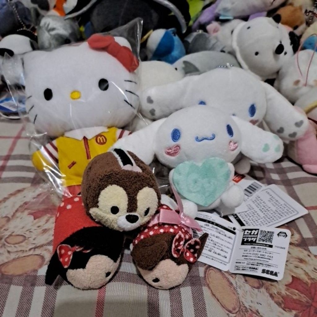 Jual [Ori] Sanrio Chara Hello Kitty Cinnamoroll Chip Mickey Plush ...