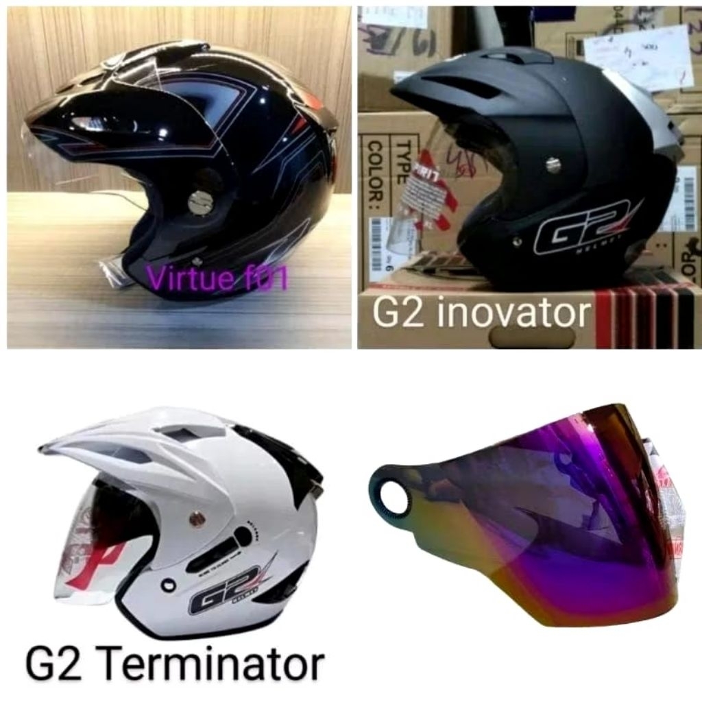 Jual kaca helm G2 inovator G2 Terminator virtue f01 standar Takashi JP ...