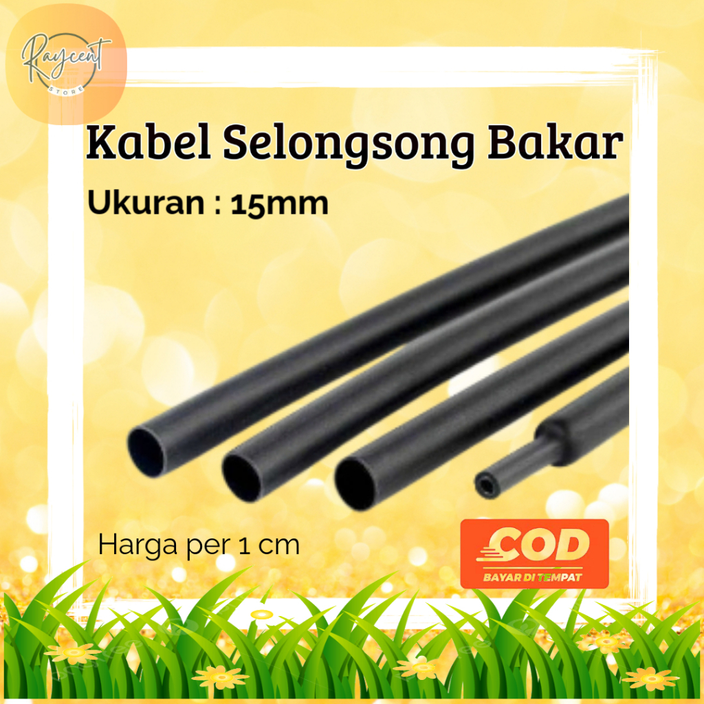 Jual Heat Shrink Tube 15mm Isolation Insulation | Tabung Isolasi Susut ...