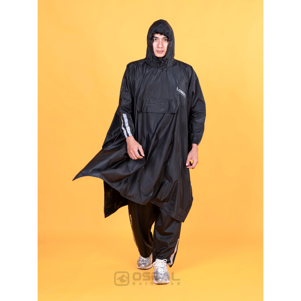 Jual OSEAL Jas Hujan Ponco Kelelawar Jumbo Pria Wanita Dewasa Full Seal Noctula Series Hitam ...