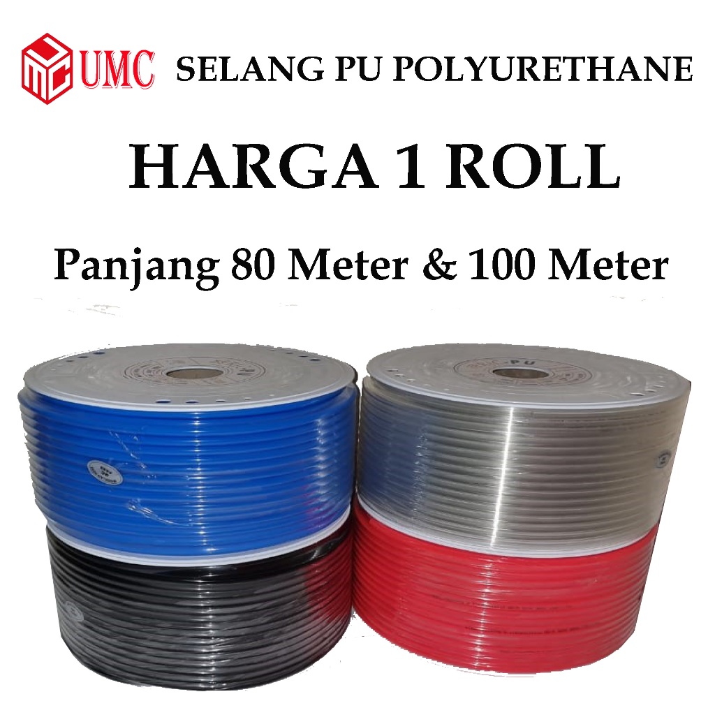 Jual Selang Angin Pu 8 mm x 5 mm selang pneumatic 8mm ( POLYURHETANE ) harga 1 roll | Shopee ...