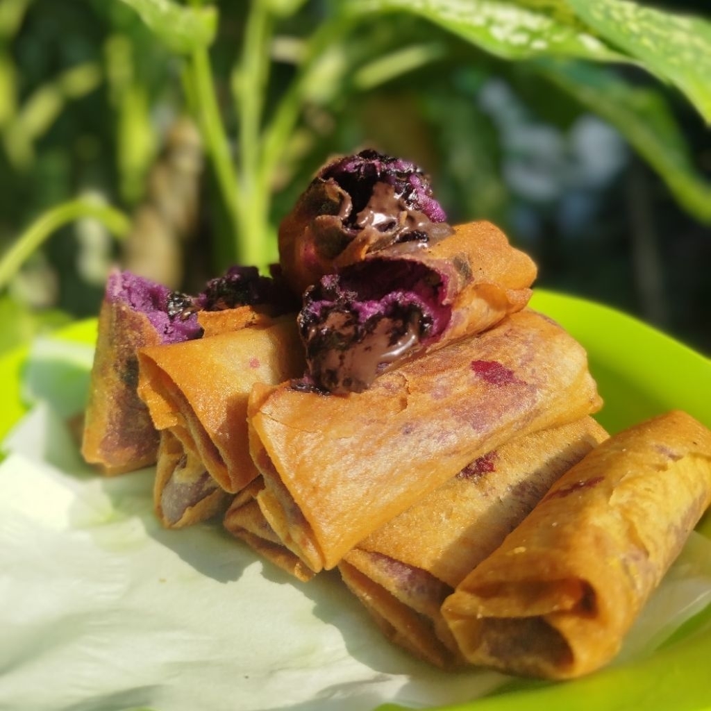 Jual Premium Frozen Lumpia Ubi Ungu Rasa Coklat & Keju isi 3/5 pcs ...