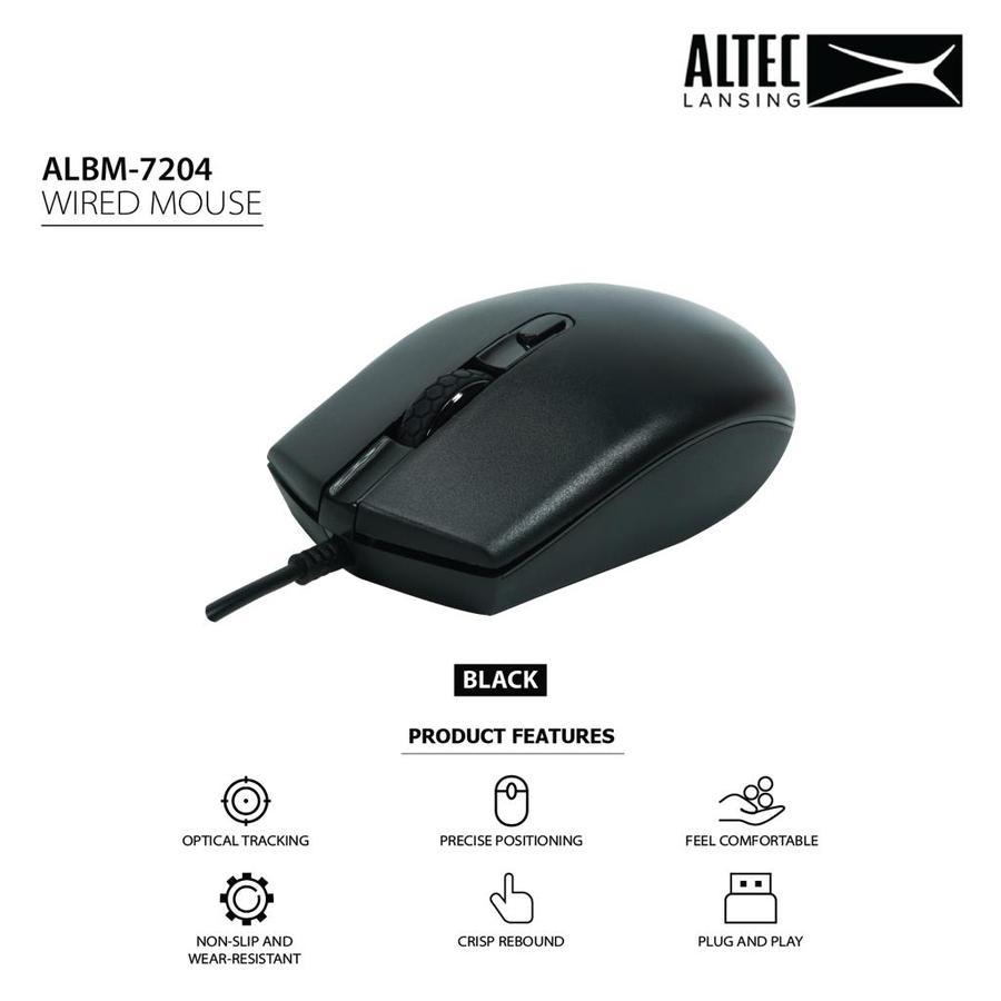 Jual Altec Lansing Mouse Wired/Kabel ALBM7204 - Black | Shopee Indonesia