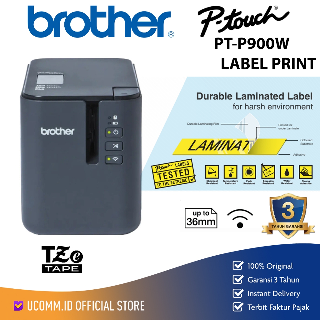 Jual BROTHER Printer PT P900W PT-P900W Label Maker Printer Ptouch PT ...