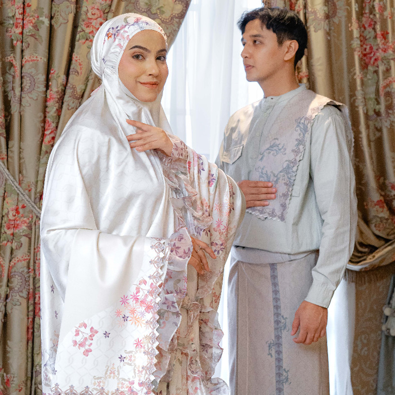 Jual VESELKA Royal Prayerset Mukena Dewasa Sarung Sajadah Travel Motif Printing Perlengkapan ...